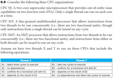 solved 6 9 consider the following three cpu organizations