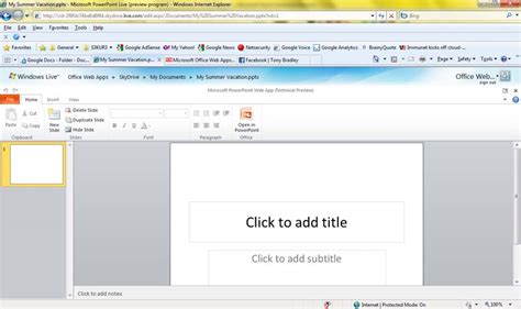 Microsoft Office 2010 A First Look At Powerpoint Web App Pcworld