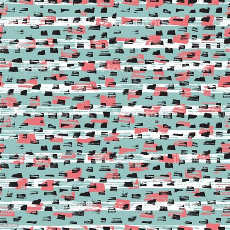 벡터 브러쉬 완벽 한 패턴입니다 발견 및 줄무늬 배경입니다 그런 지 페인트 브러시 스트로크로 관광 명소입니다 추상적인 모양 얼룩 텍스처 부주의한에 대한 스톡 벡터 아트 및