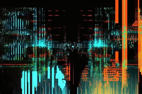 Premium Photo Abstract Background Design Featuring Glitch Effect Creates A Hightech And