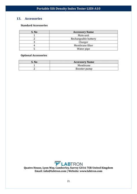 Portable Silt Density Index Tester LSDI A Operating Manual