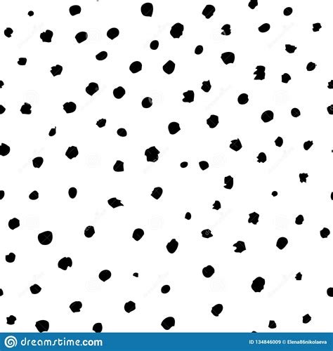 Monochrome Polka Dot Vector Seamless Pattern Stock Vector