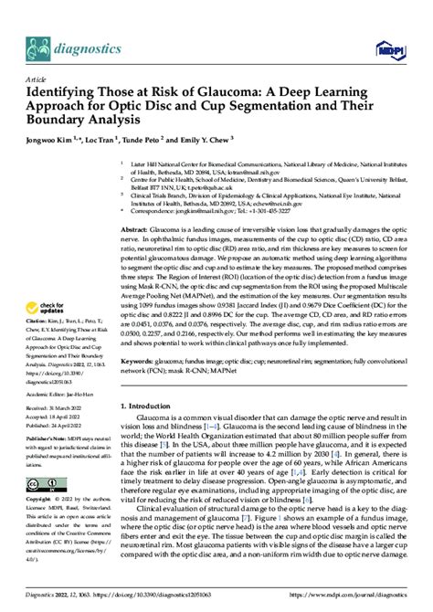 pdf identifying those at risk of glaucoma a deep learning approach