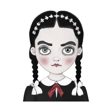 Wednesday Addams Cartoon Wednesday Addams Tapestry Teepublic