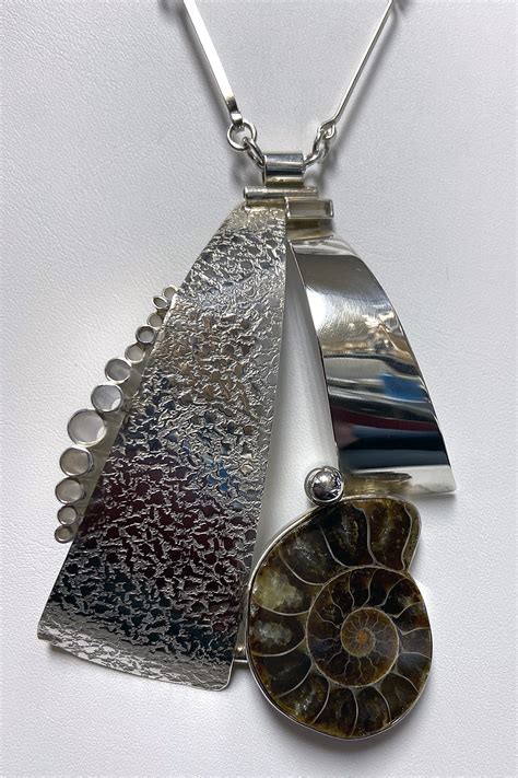 Ammonoid Fossil Collage Necklace