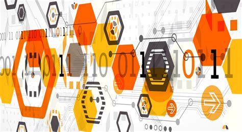 Abstract Circuit Board Background With Hexagons Vector Image