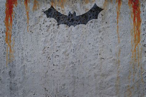 피 묻은 벽과 함께 박쥐 실루엣 텍스트에 대 한 공간을 복사 합니다 할로윈 포스터 개념 초대 카드 서식 파일 개념에 대한 스톡