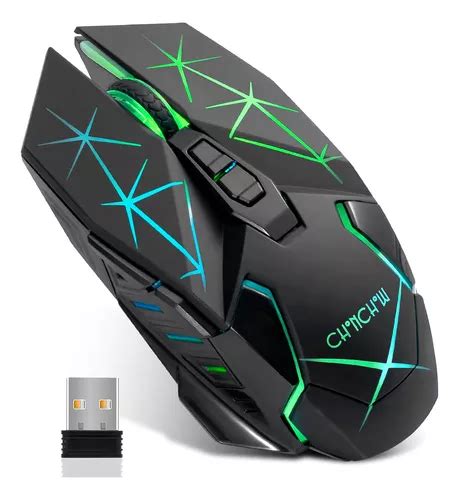 Mouse Gaming Chonchow Rgb 3200 Dpi Recargable 2 Botones Cuotas Sin Interés