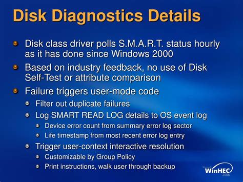 Ppt Protecting Data Windows Vista Disk Diagnostics Powerpoint