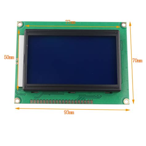 Haljia 5v 12864 Lcd Display Module 128x64 Dots Graphic Characters Lett