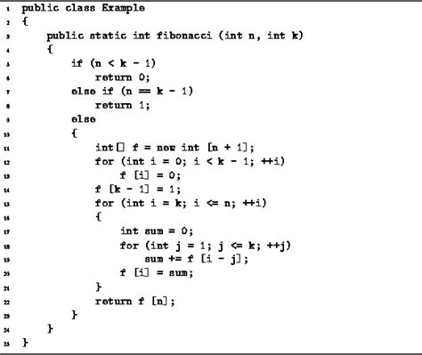 Example Generalized Fibonacci Numbers