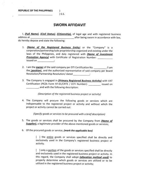 What Is A Sworn Declaration Form For Online Sellers Printable Forms