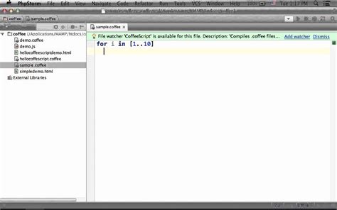 webstorm coffeescript compiler youtube