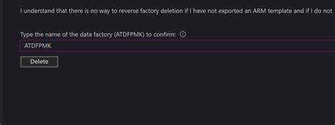 Cant Delete Azure Data Factory Microsoft Qanda