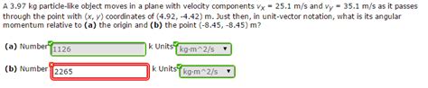 solved a 3 97 kg particle like object moves in a plane with