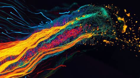 Vibrant Visualization Of Electrical Signals And Conduction Pathways In A Beating Heart
