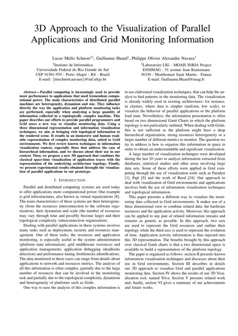 Pdf 3d Approach To The Visualization Of Parallel Applications And