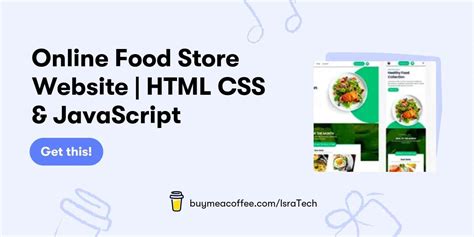 Online Food Store Website Html Css And Javascript Buymeacoffee