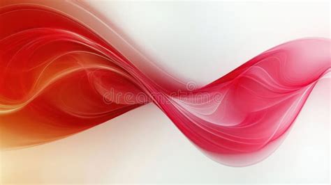 Abstract Waves In Red And Orange Hues Create A Dynamic Fluid Visual Effect Stock Illustration