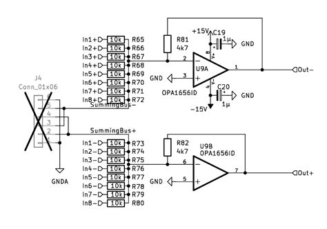 Operational Amplifier Active Analog Summing Circuit With Very High