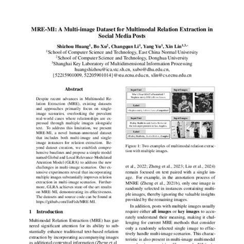 Mre Mi A Multi Image Dataset For Multimodal Relation Extraction In Social Media Posts Acl
