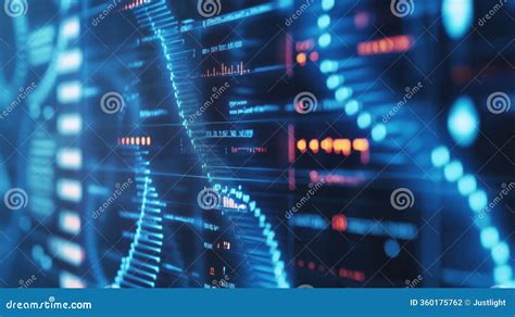 Digital Dna Sequences Intertwined In 3d Visualization Royalty Free Stock Image Cartoondealer