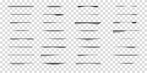 용지 그림자 오버레이 구분선 페이지 가장자리 현실적인 사각형 상자 효과 투명 3d 플라이어 팩 음영 모형 컬렉션입니다 웹 배너에 대한 그라데이션 그래픽입니다 벡터 프레임