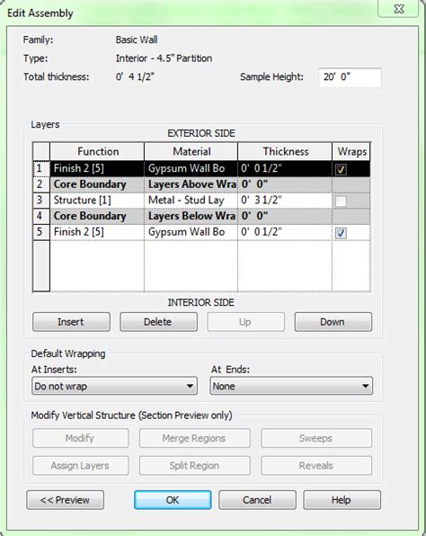 Internal Wall Material Types In Revit