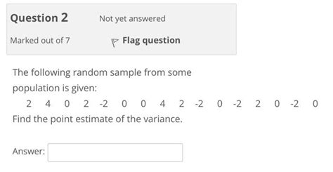 Solved The Following Random Sample From Some Population Is