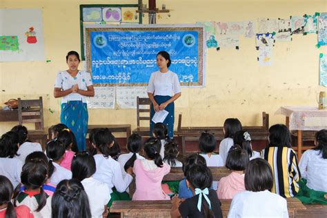 လဲချားမြို့နယ် အ မ က ဟိုဖိုင် ကျေးရွာကျောင်းတွင် ဗလငါးတန်ဖွံ့ဖြိုးတိုးတက်စေရန် လူငယ်ရေးရာ