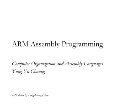 Ppt Arm Assembly Programming Overview And Examples Powerpoint Presentation Id9548187