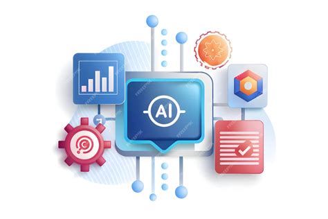 ai machine learning and qa systems icons for vector designs in photo