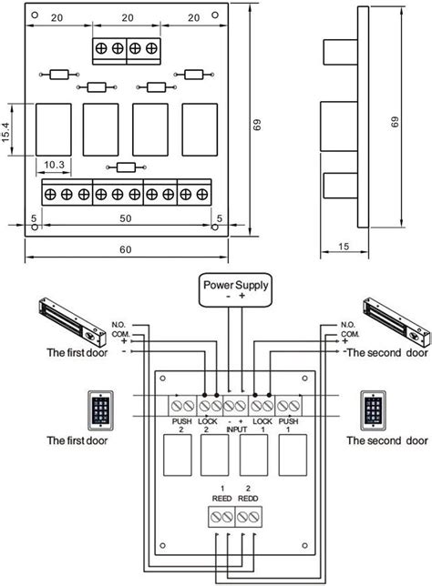 Uhppote Interlock Airlock Access Control Relay Module Of Two Door For Bank Prison Home