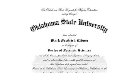 Dr Mark Ridner Dfs Ms Ms Gcrt On Linkedin Just Received My Doctor