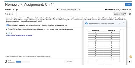 Solved Homework Assignment Ch 14 Save Score 0 Of 1 Pt 4