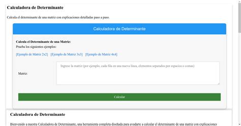 Calculadora De Determinante Con Soluciones Paso A Paso