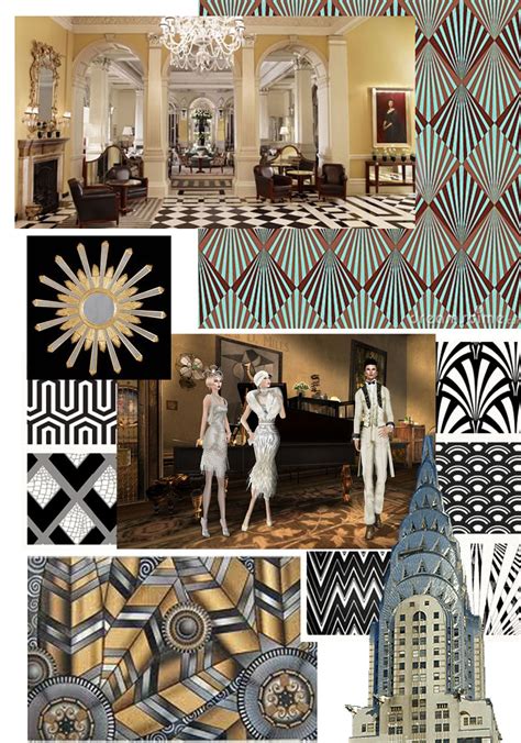 Art Deco Inspired Moodboard Art Deco Interior Art Deco Architecture