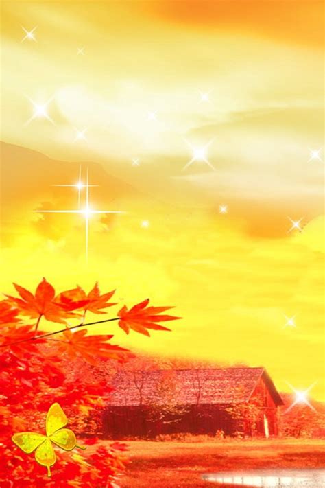 Осенний мотив Основной цвет обоев Кремово жёлтый