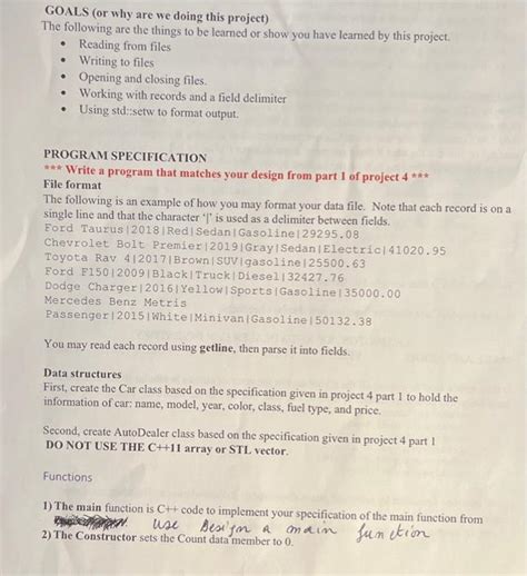 Solved Design A Class Called Car This Should Be Standalone