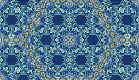 Seamless Circular Vector Pattern Background Tile Colored Bohemian Background Image For Free