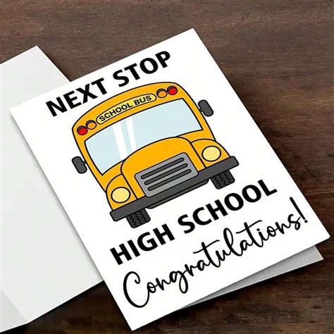 1pc Grade 8 Graduation Card Grade 8 Grad Card Middle School Graduation Card 8th Grade