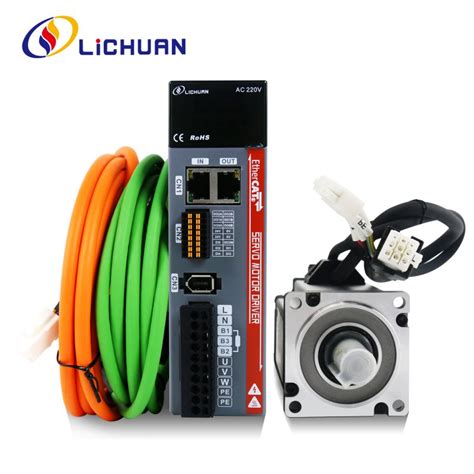 China Ethercat Ac Servo Motor 100w 3000rpm 0 32nm A Kit For Cnc Machine Suppliers Manufacturers