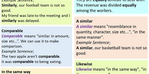 Comparison Conjunctions In English Meaning And Example Sentences Connecting Words