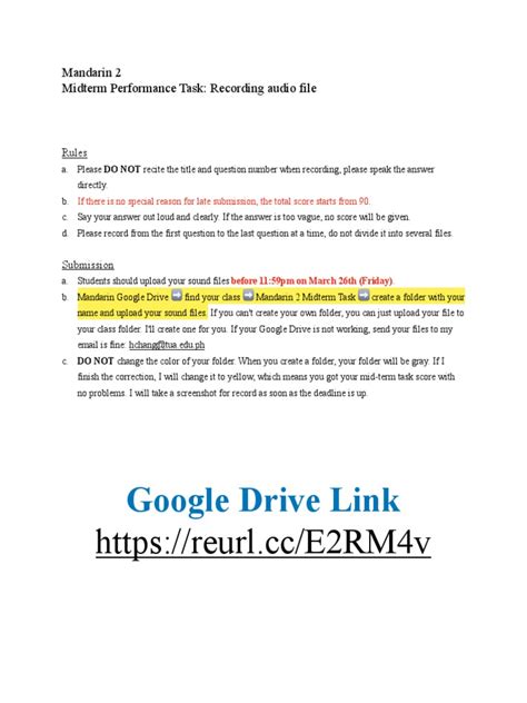 Mandarin 2 Midterm Performance Task College Pdf Languages Of Taiwan Linguistics