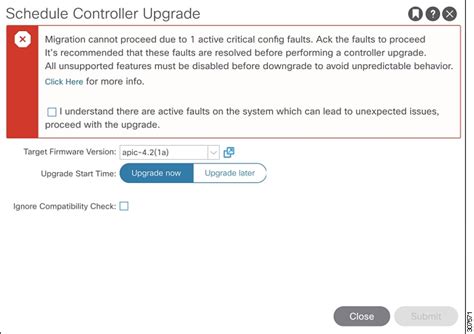 Cisco APIC Installation And ACI Upgrade And Downgrade Guide Pre Upgrade Checklists Cisco