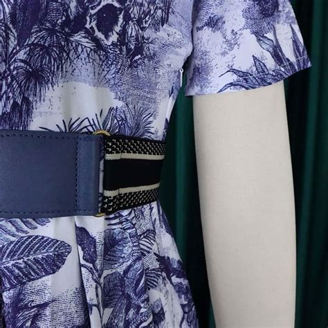 Blue Print Freya Belted Print Dress Torfeo