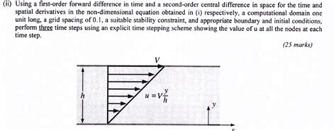 Ii Using A First Order Forward Difference In Time