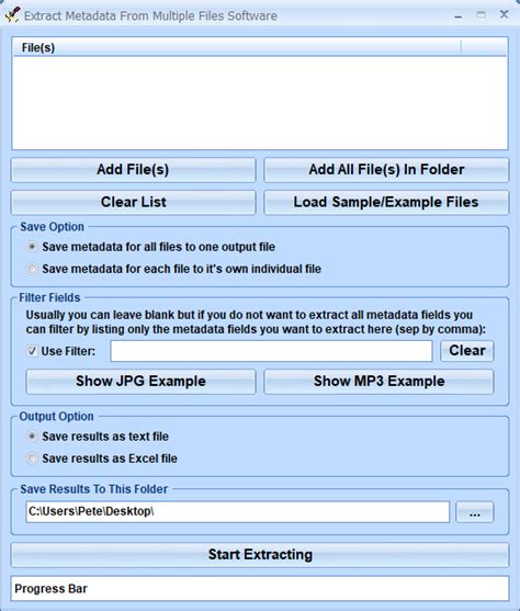 Extract Metadata From Multiple Files Software