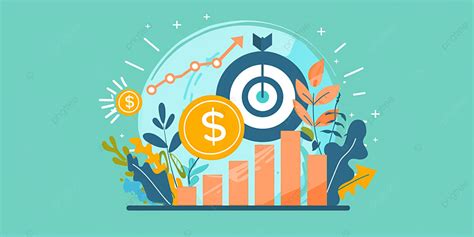 재무 계획 성과를 강조하는 화살표와 동전이 포함된 그래프 및 대상 디자인 그래프와 목표 재정적 성공 사업 성장 배경 일러스트 및 사진 무료 다운로드 Pngtree