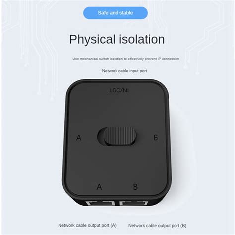 2 Port Gigabit Network Switch Rj45 Switch Network Splitter Cable Exten Mickcara